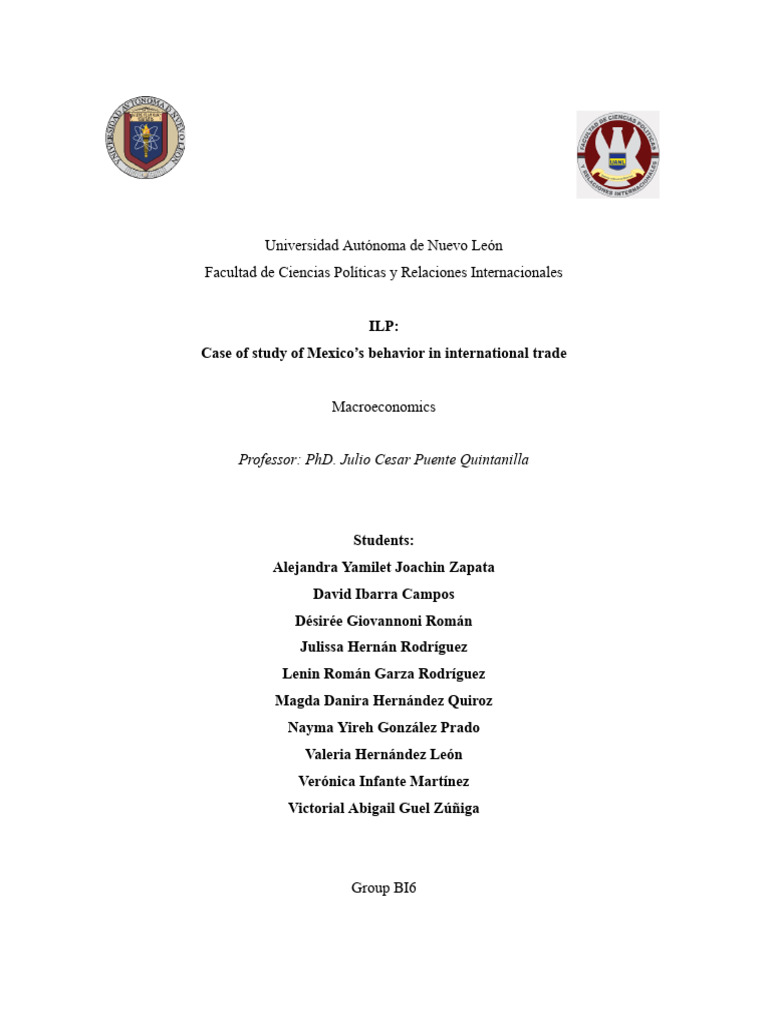 Ejercicios Macroeconomia Final Project | PDF | Balance Of Trade | Inflation