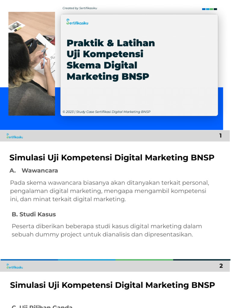 Simulasi Uji Kompetensi Digital Marketing | PDF | Karier & Perkembangan ...