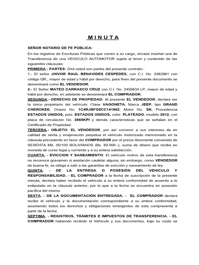 Minuta Eco Sport Roja Automatica | PDF | Negocios | Finanzas y dinero