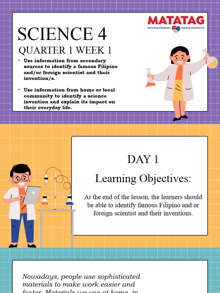Science4 Q1 Week1 PPT MATATAG Edumaymay | PDF | Science | Cognition Science4 Q1 Week1 PPT MATATAG Edumaymay | PDF | Science | Cognition