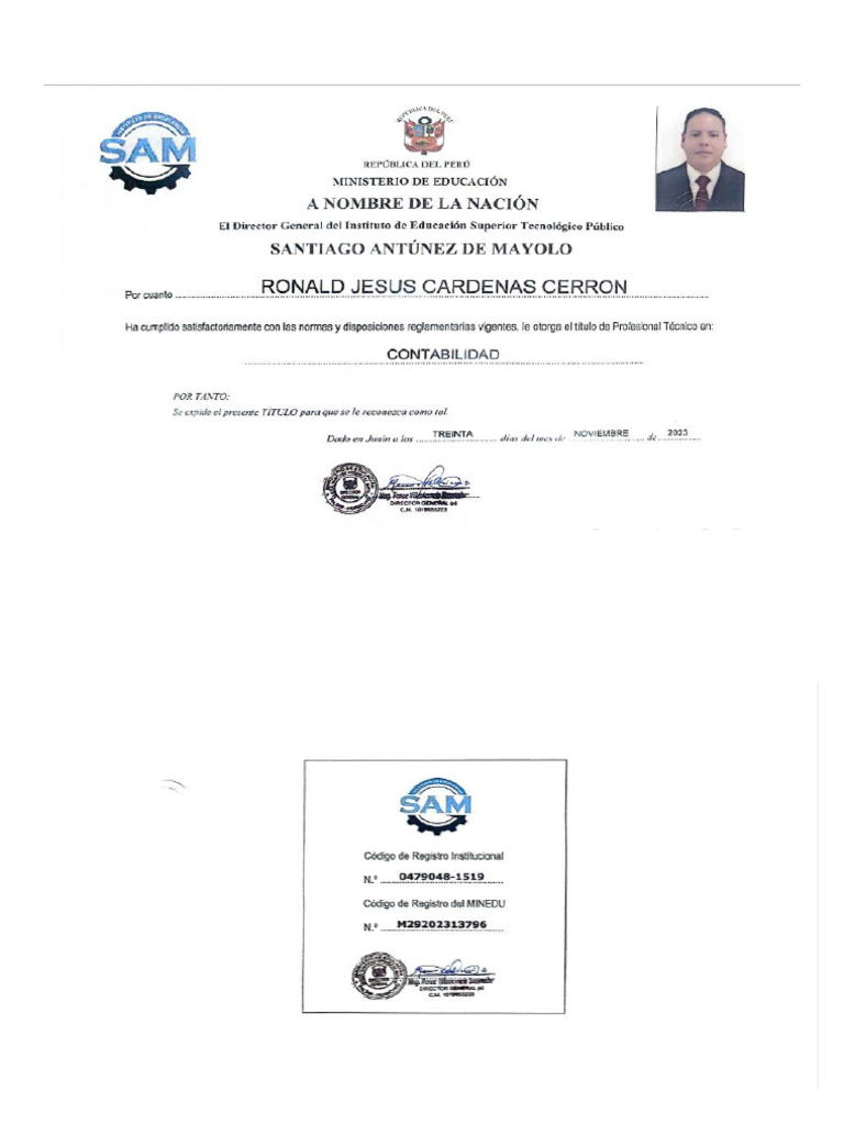 Titulo de Contabilidad | PDF