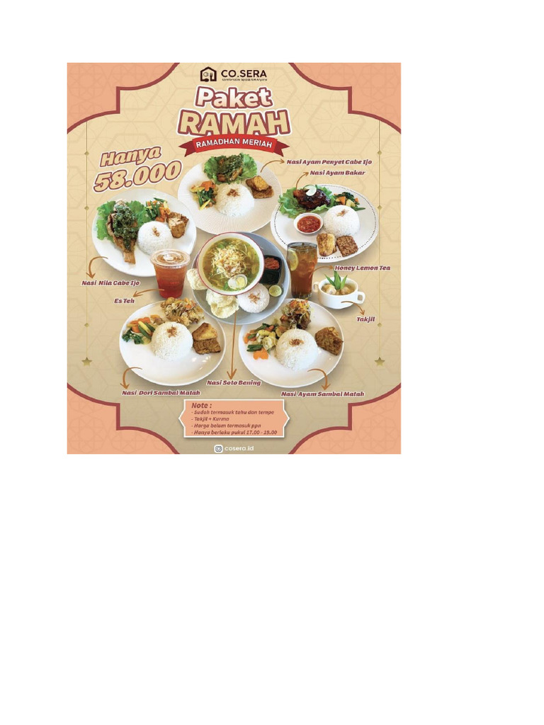 Menu Bukber 2023 | PDF