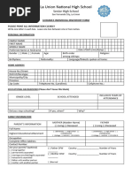 Student Profile Template | PDF
