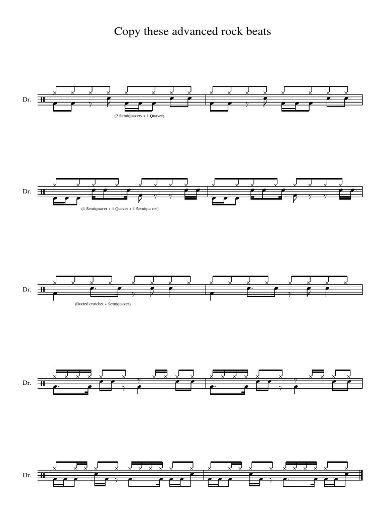 Extension Beats - Drum Rhythms | PDF
