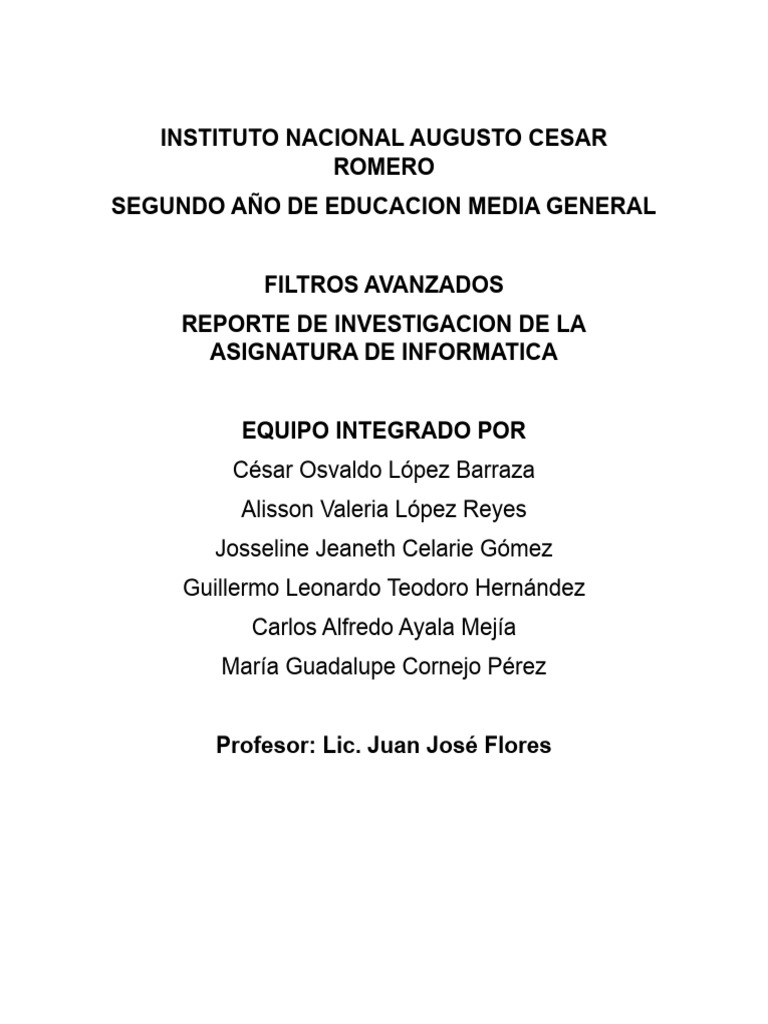 Exposicion Informatica | PDF | Microsoft Excel | Hoja de cálculo