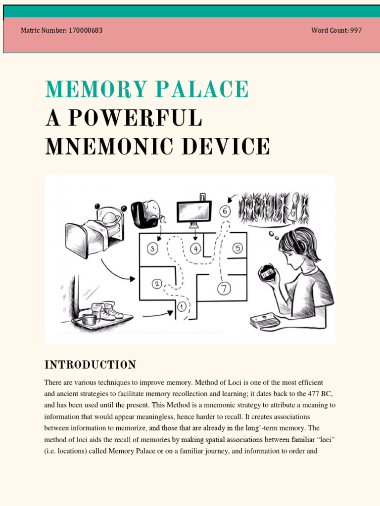 Memory Palace 8 To 14 Pdf Memory Mental Processes