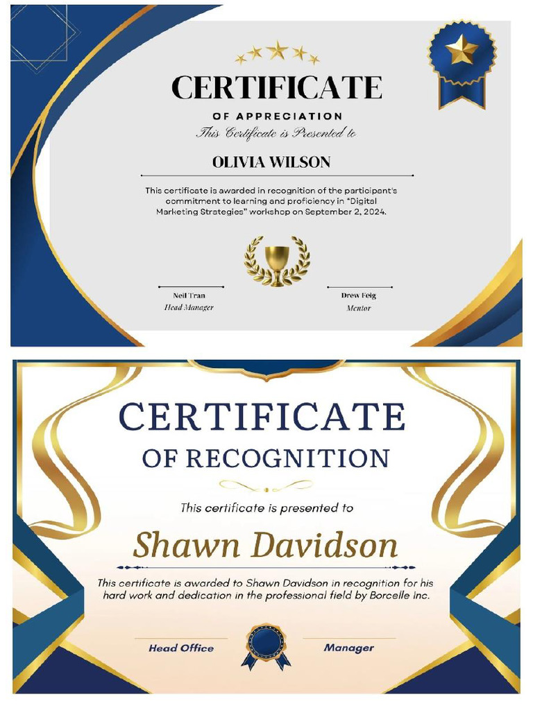 Contoh-Contoh Sertifikat | PDF