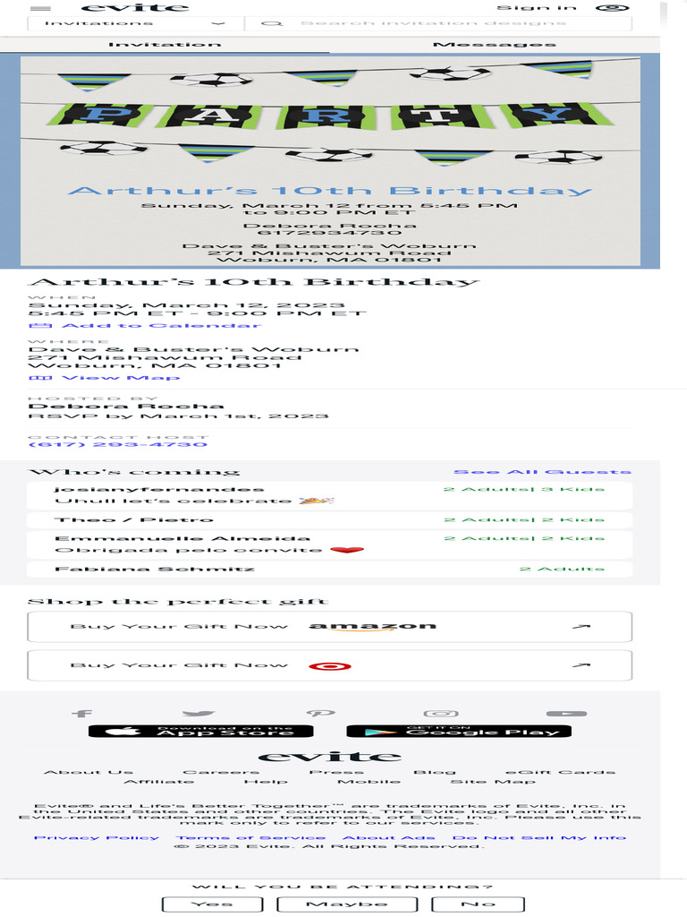Evite Online Invitations, Greeting Cards & Party Ideas | PDF
