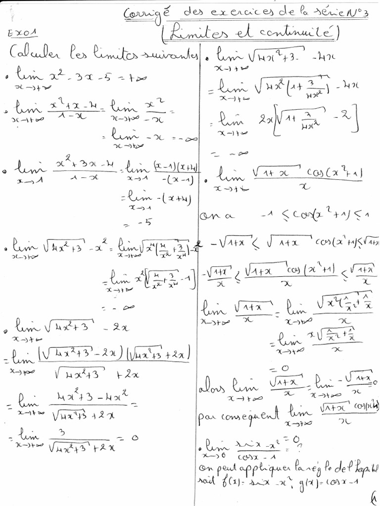 Corrigé Des Exercices de La Série3 | PDF