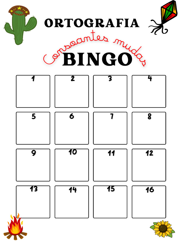 Bingo Ortografia | PDF