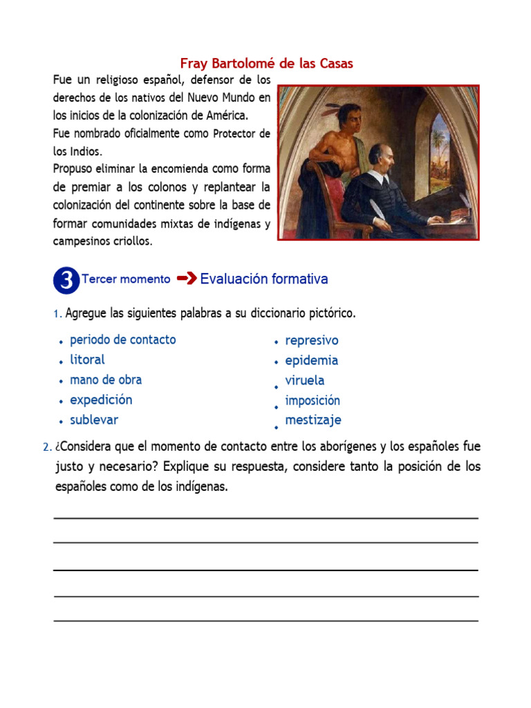 Fray Bartolomé de Las Casas | PDF | Colonización española de las ...