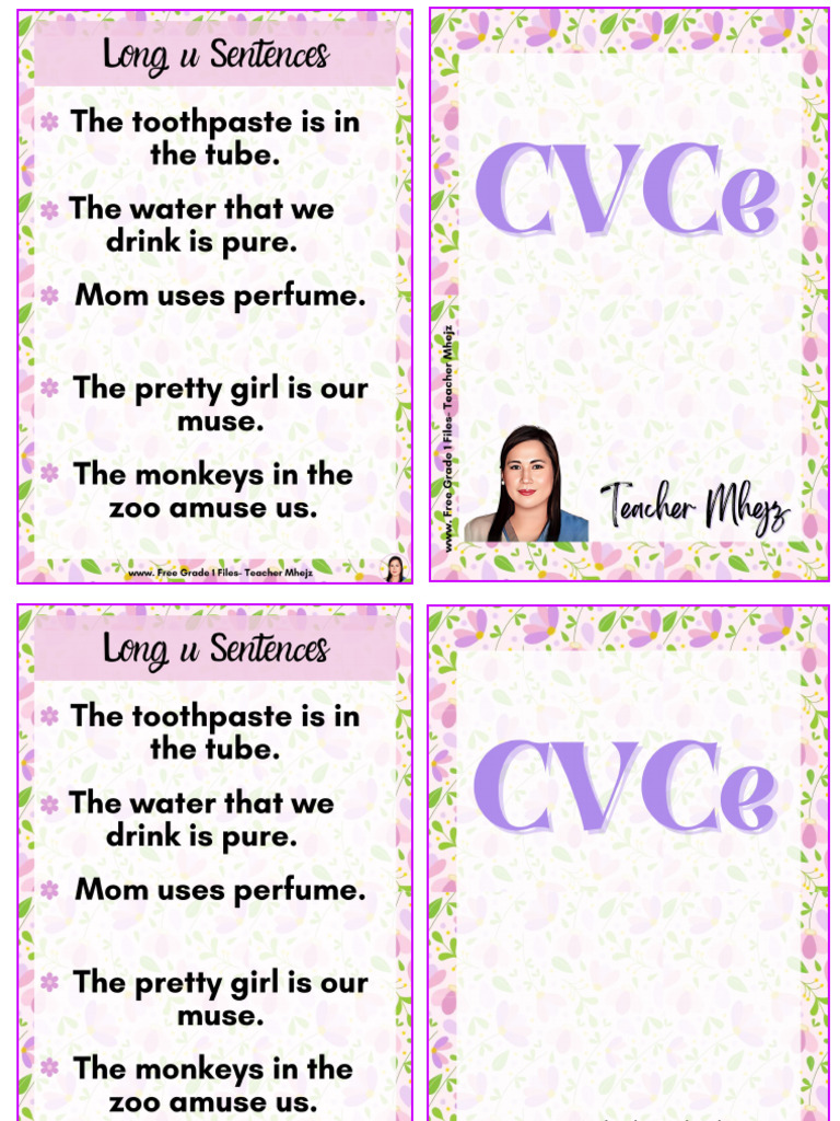 CVCe Booklet - Teacher MHEJZ | PDF