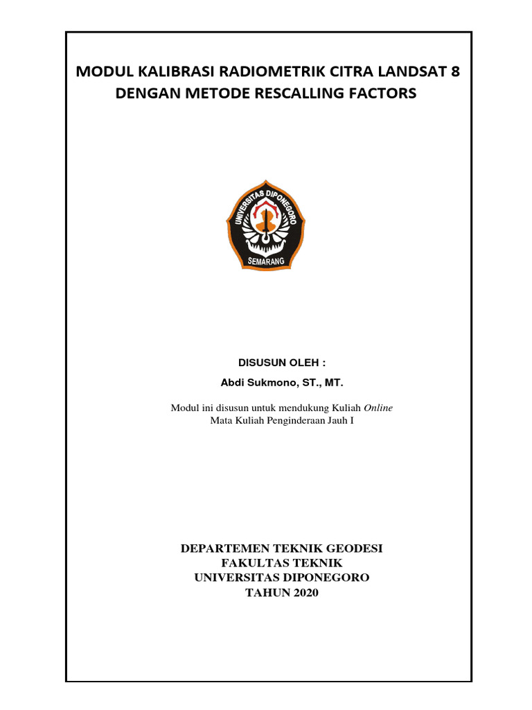 Modul Kalibrasi Radiometrik Citra Landsat 8 - Rev | PDF