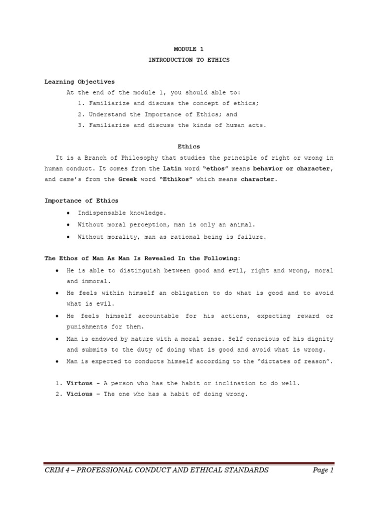 Prof Ethics | PDF | Courage | Police