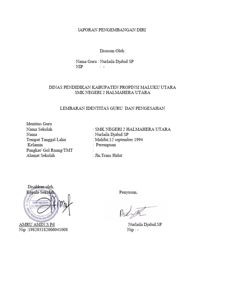 lAPORAN IBU Lela | PDF | Karier & Perkembangan | Pengembangan Diri