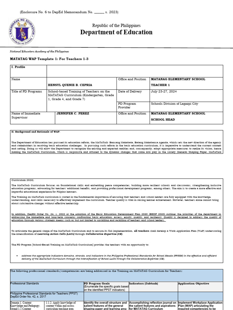MATATAG Curriculum Training Guide | PDF | Educational Assessment ...