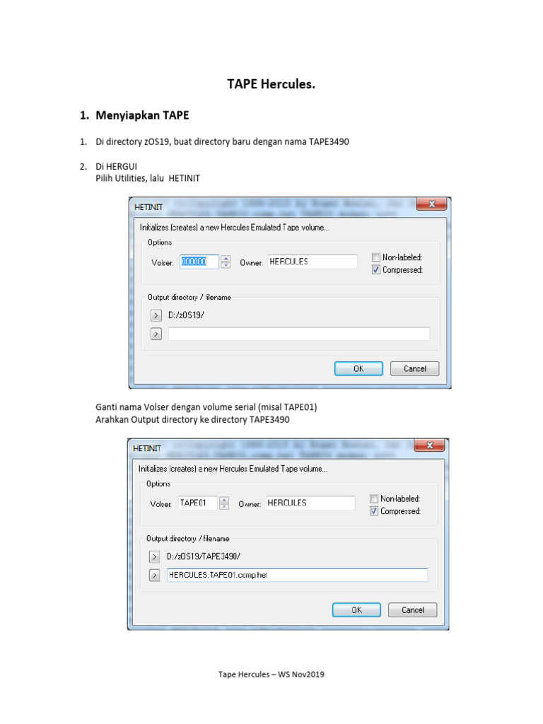 1101 TAPE Hercules | PDF | Utility Software | Computing