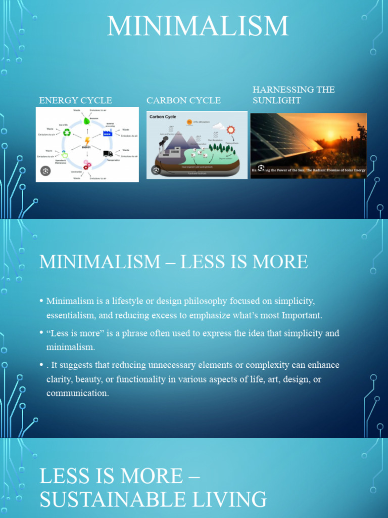 Minimalism and Sustainability | PDF | Minimalism | Solar Energy