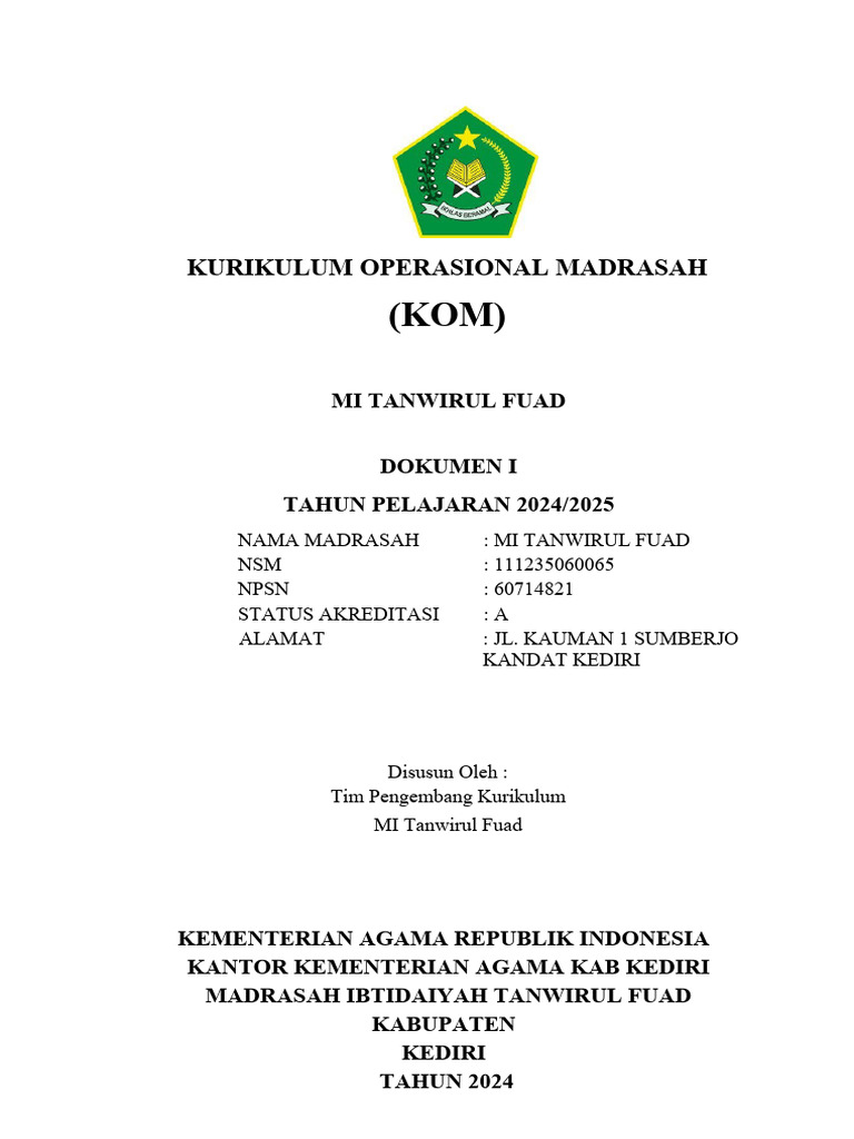 KOM 2024-2025 Revisi | PDF