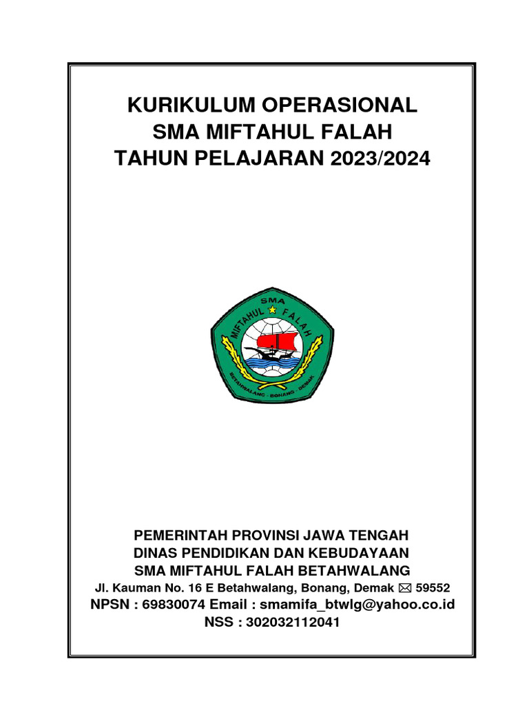 Fix Dok - KOSP SMA MIFFA 23-24 | PDF