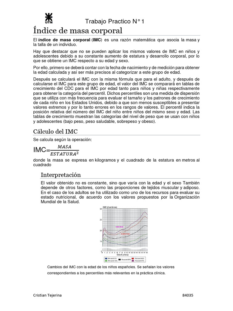 Índice de Masa Corporal | PDF | Índice de masa corporal | Forma del cuerpo
