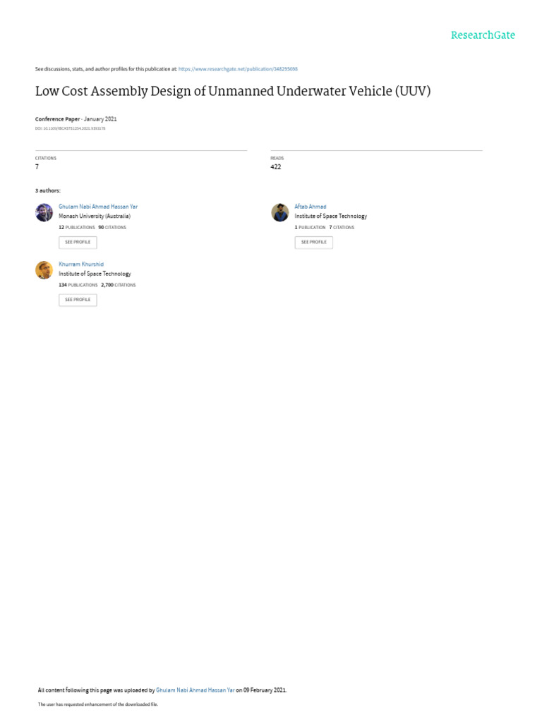 AUV Paper | PDF | Attenuation | Raspberry Pi