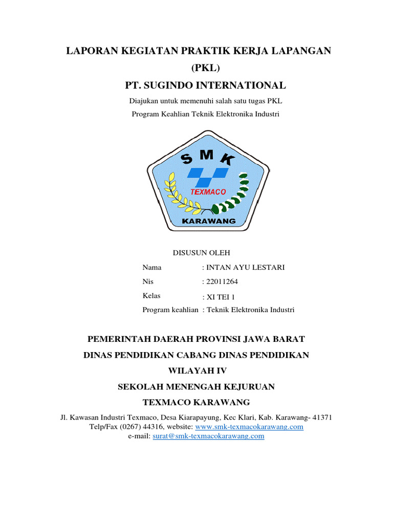 Laporan Kegiatan PKL Xi Tei 1 Intan Ayu Lestari | PDF | Karier ... Laporan Kegiatan PKL Xi Tei 1 Intan Ayu Lestari | PDF | Karier ...