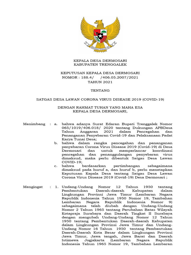 7-Contoh SK RELAWAN COVID-19 TH.2021 | PDF