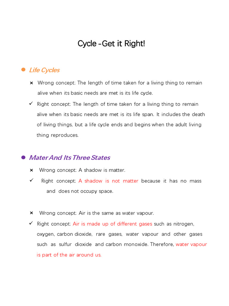 PSLE Science Cycles - Unlocked | PDF | Water | Ice