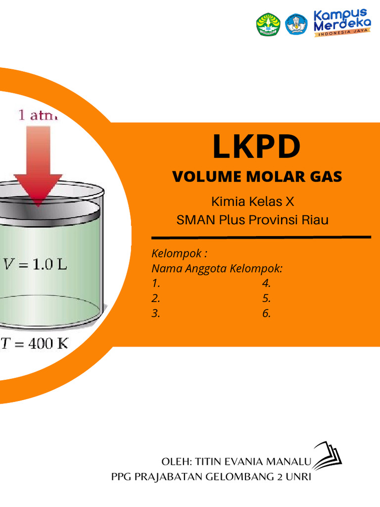 LKPD - Siklus 1 - Volume Molar Gas - Titin Evania Manalu | PDF