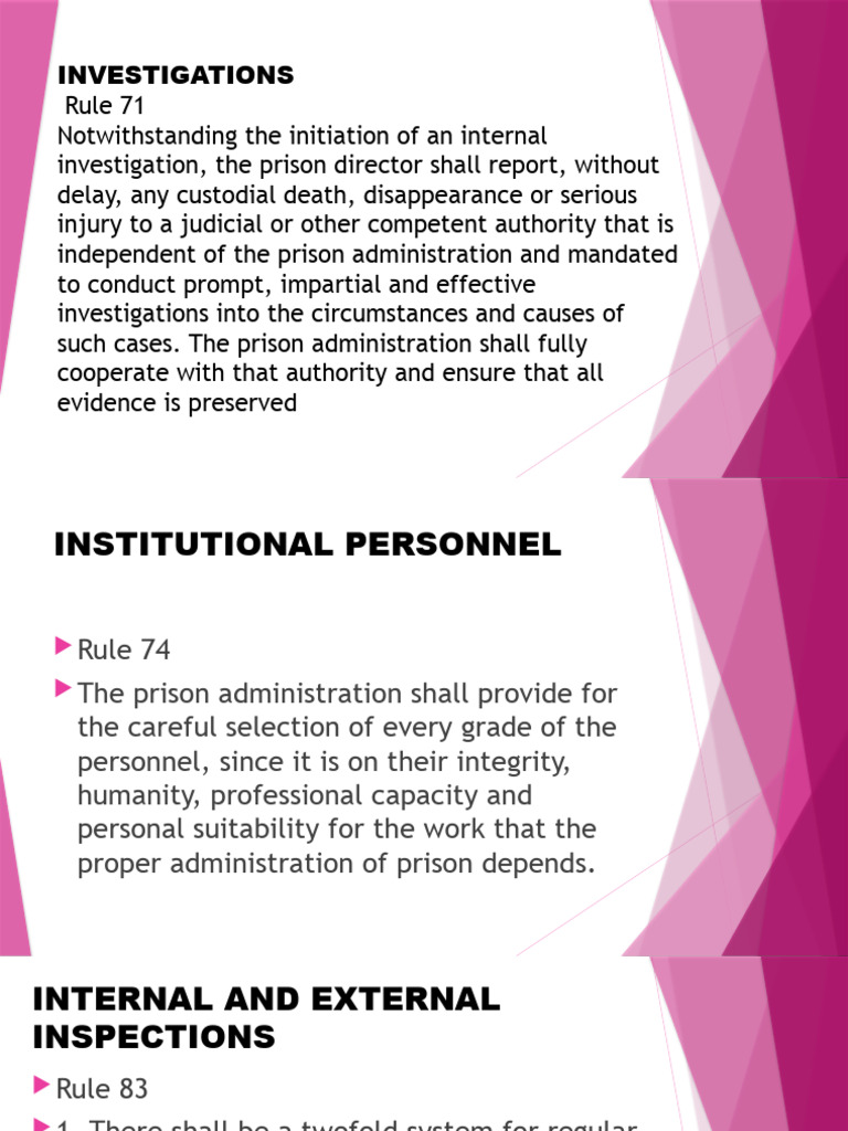 Nelson Mandela Rules 2 | PDF | Prison | Criminal Justice