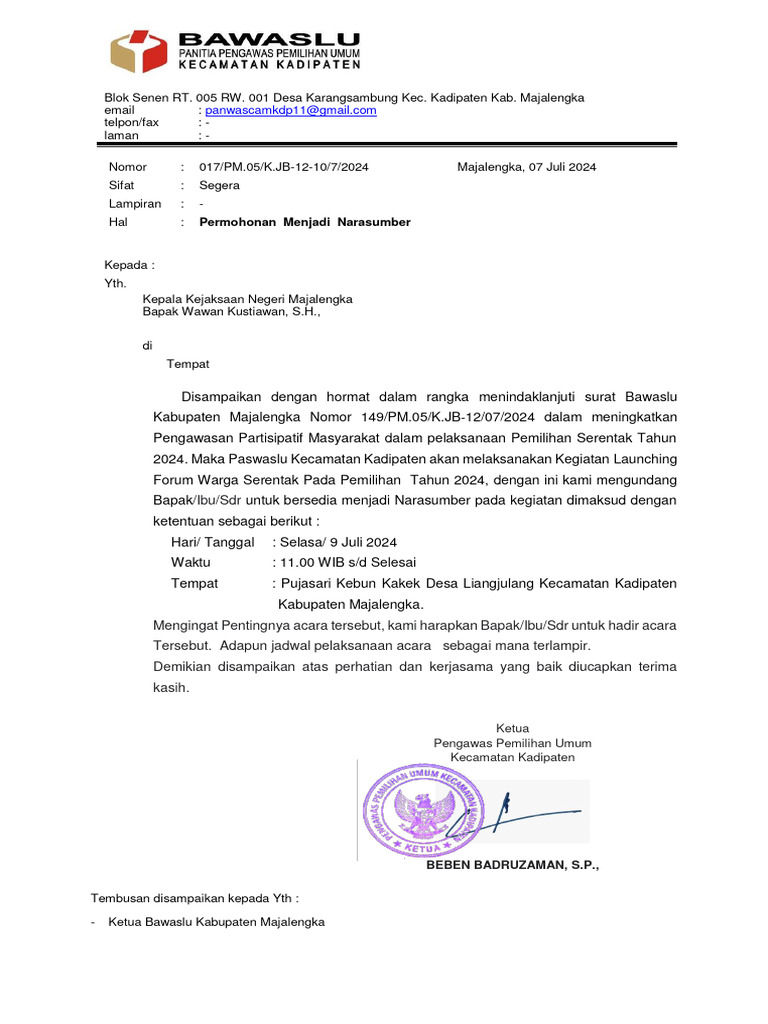 Permohonan Narsum | PDF