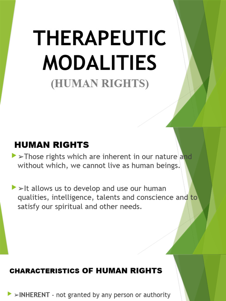 Therapeutic Modalities | PDF | Right To Silence | Human Rights