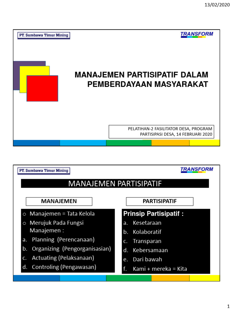 Materi 4 - Pengenalan Beberapa Metode Partisipatif | PDF