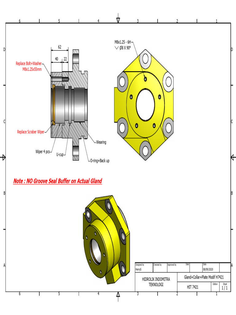 Gland+Collar+Plate Modif H7421 | PDF
