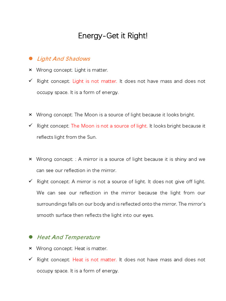 PSLE Science Energy - Unlocked | PDF | Heat | Light