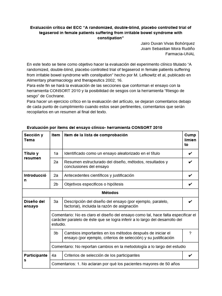 Análisis Crítico de ECC | PDF | Parcialidad | Ensayo clínico