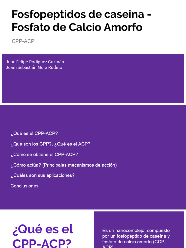 CPP-ACP: Remineralización Dental | PDF