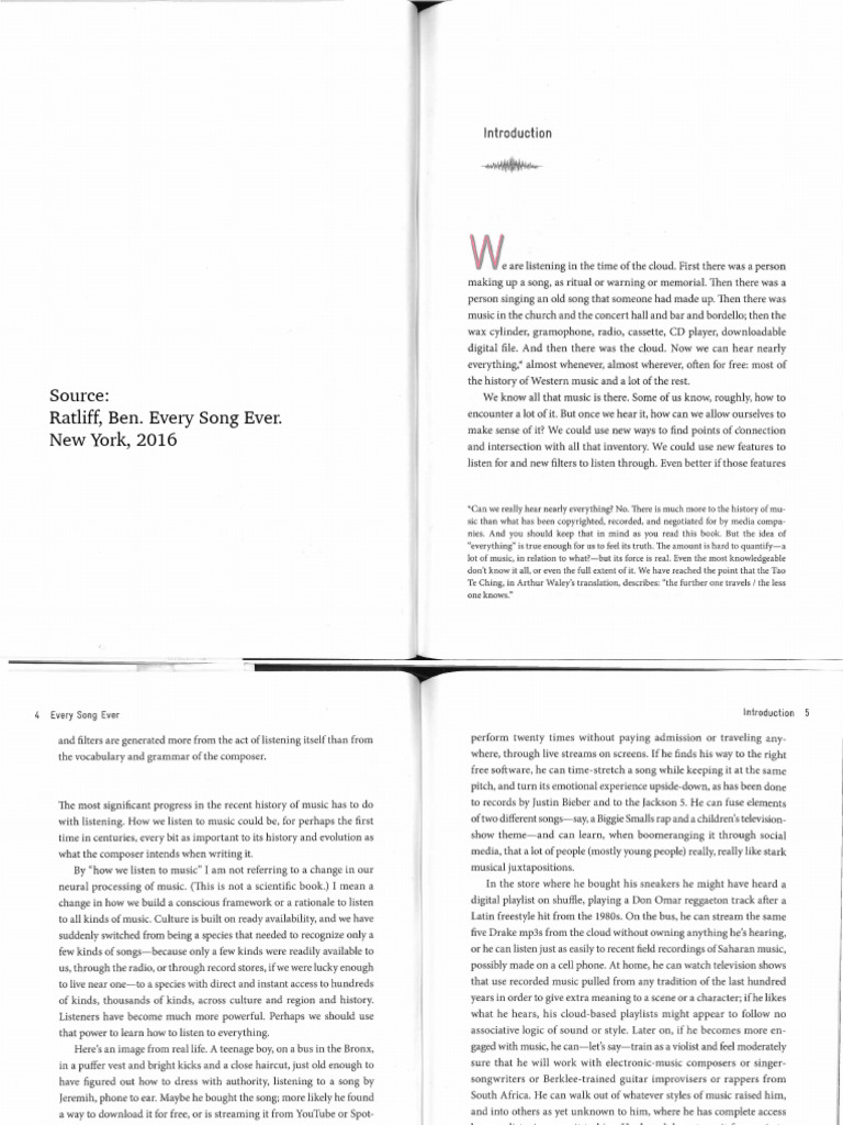 Ratliff - Intro To Every Song Ever | PDF | Musicology