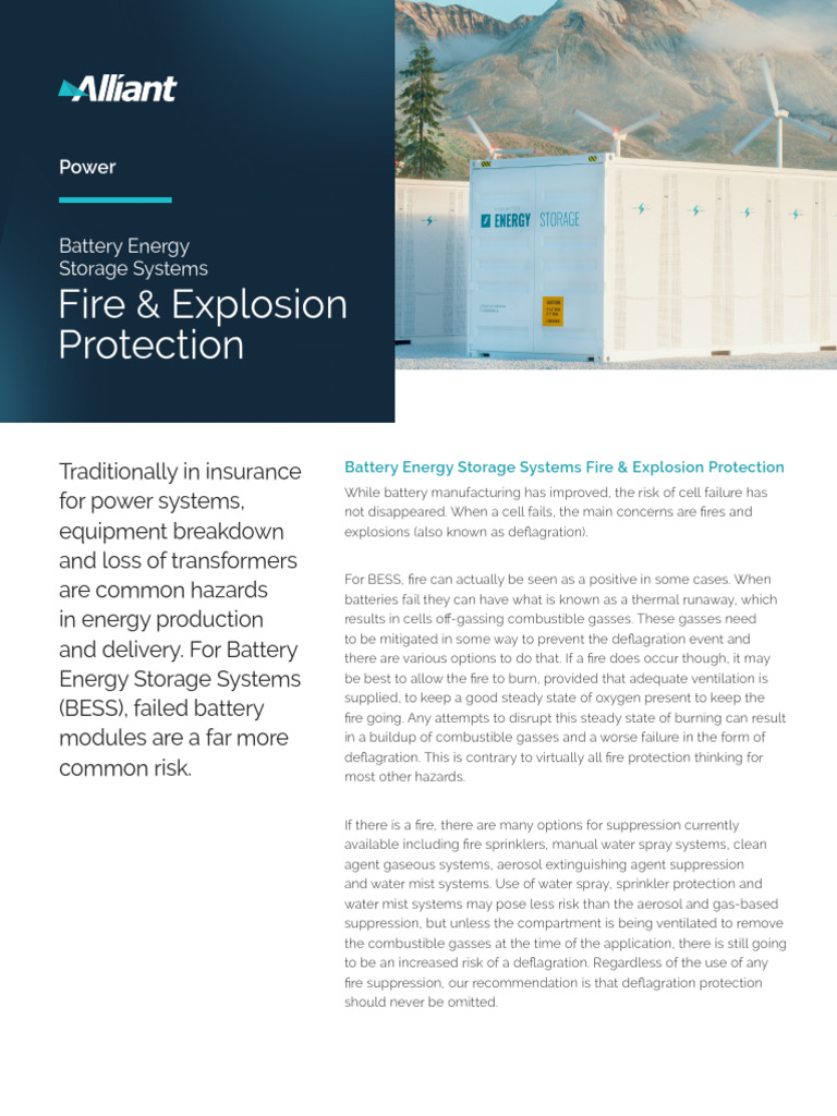 Bess White-Paper Explosion-Protection Final | PDF | Fires | Fire ...