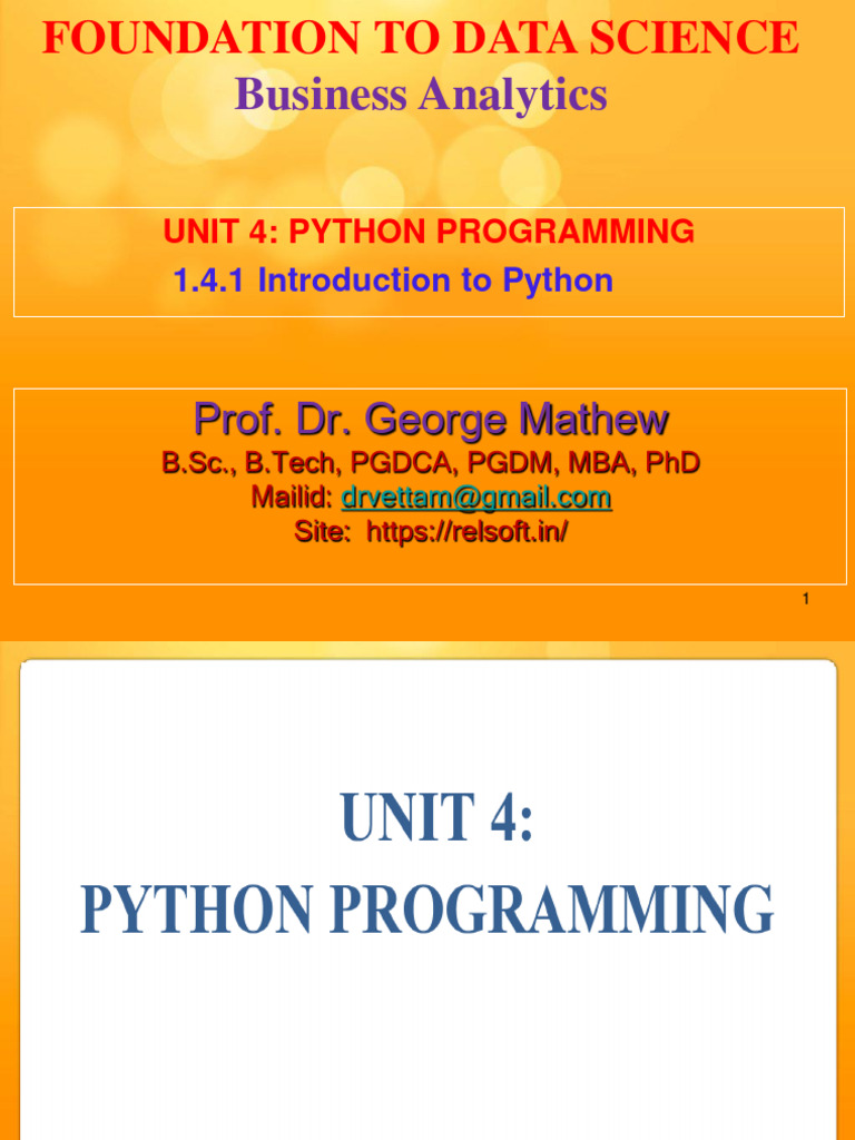 1 ASAP Python Introduction To Python | PDF | Python (Programming Language) | Variable (Computer ...