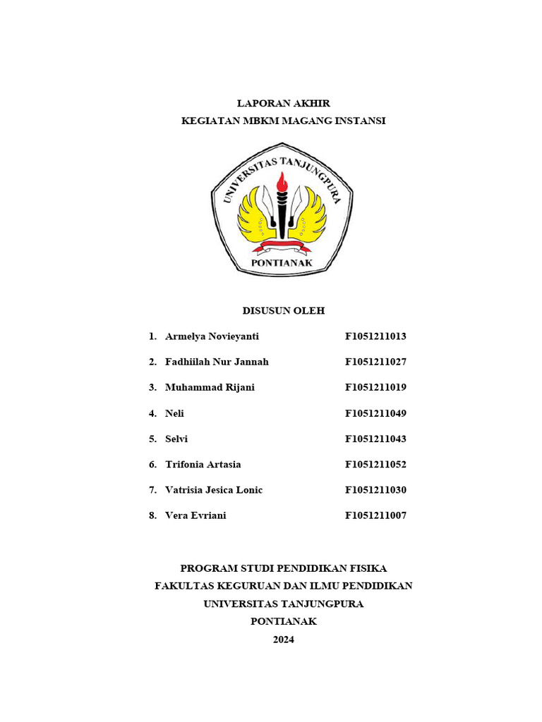 Laporan Akhir Kelompok Magang Instansi | PDF