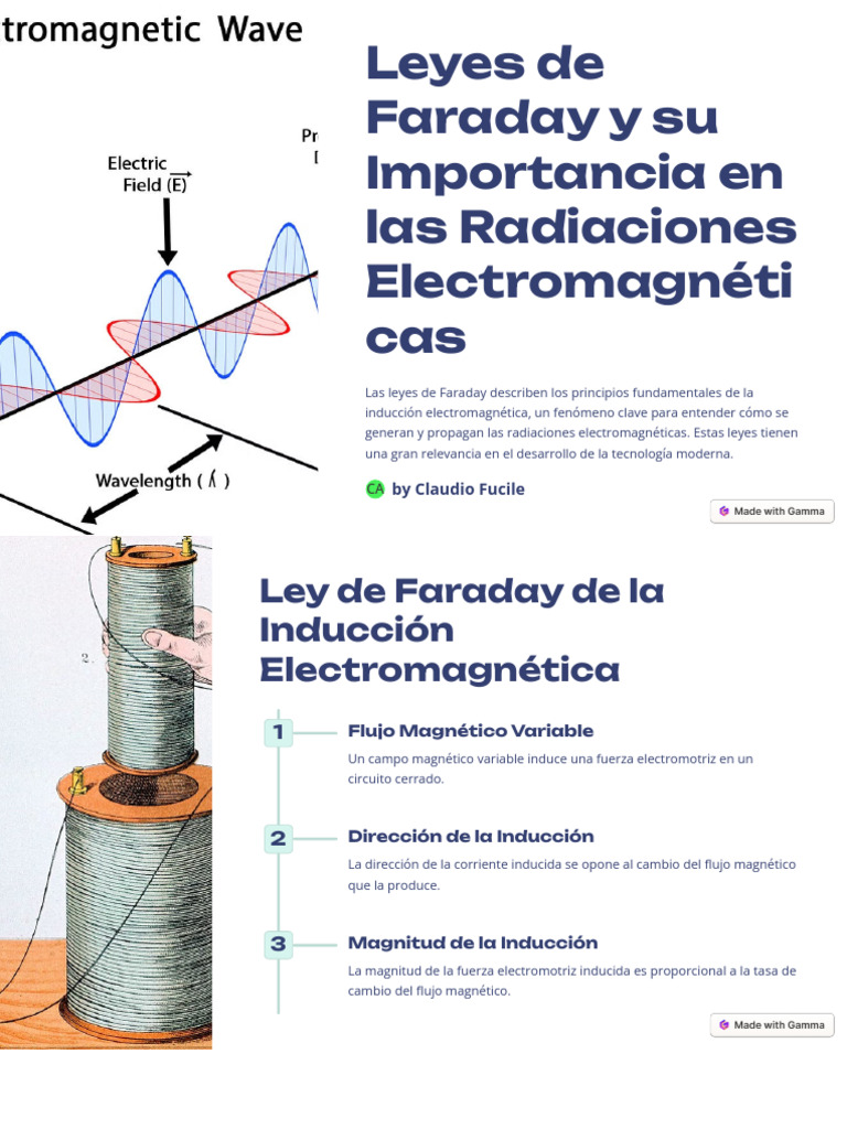 Leyes de Faraday y Su Importancia en Las Radiaciones Electromagneticas | PDF | Inducción ...