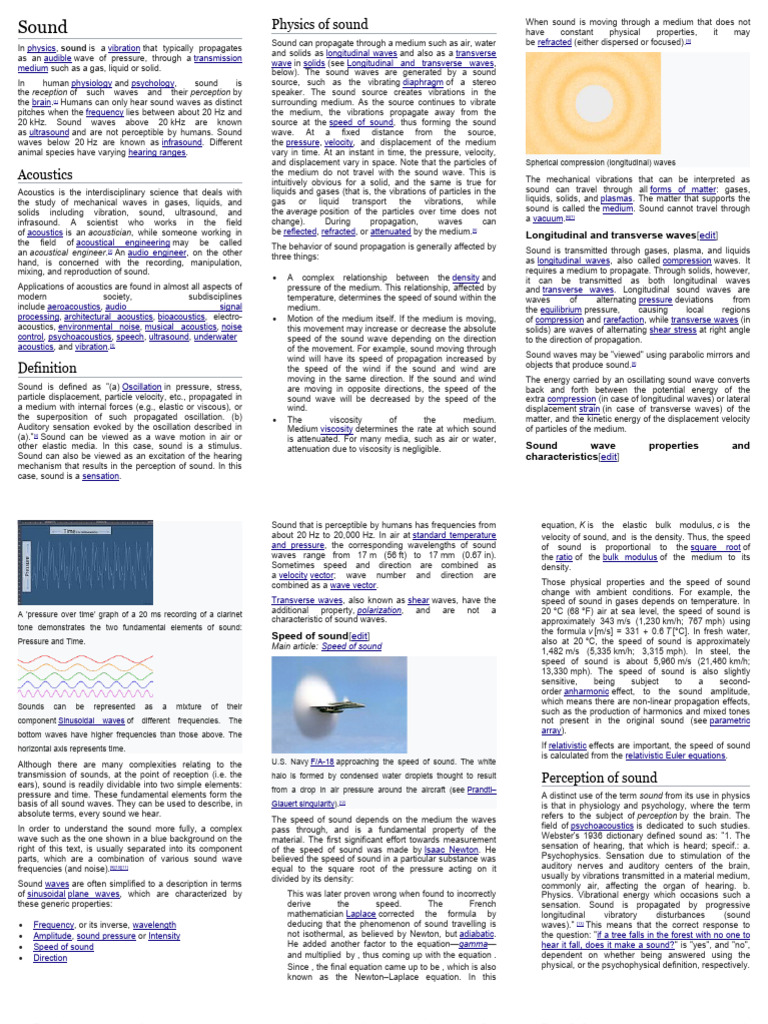 Sound | PDF | Sound | Waves