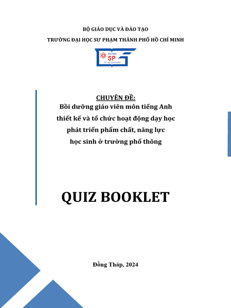 Creating an Effective Quiz Booklet | PDF | Reading Comprehension | Secondary Education