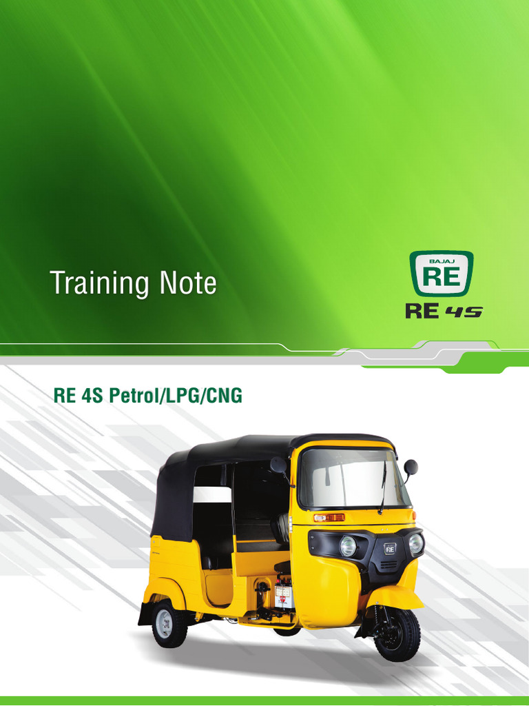 Re 4s Petrol, LPG & CNG - TRG - Note | PDF | Carburetor | Motor Oil