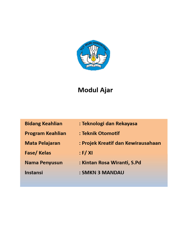 Modul Menyusun Proposal Usaha | PDF