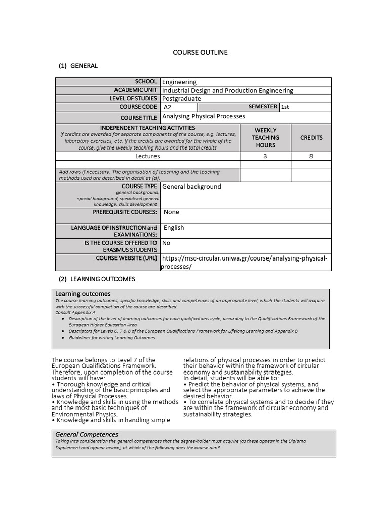 A2 Analysing Physical Processes | PDF | Learning | Educational Technology