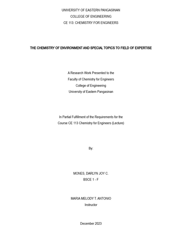 Chemistry of Earth's Atmosphere and Ozone | PDF | Ozone Depletion ...