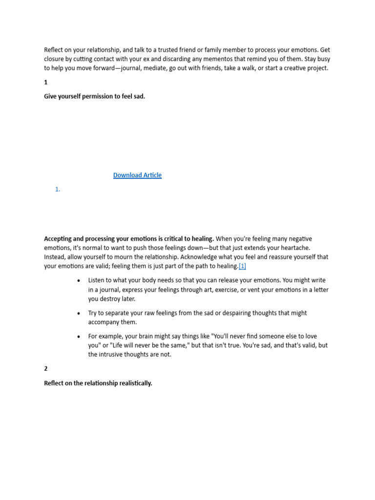 Tips To Move On | PDF | Feeling | Emotions